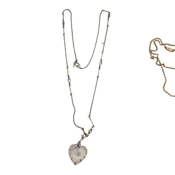 Trifari | Jewelry | Vtg Crown Trifari Heart And Key Pendant Chain ...